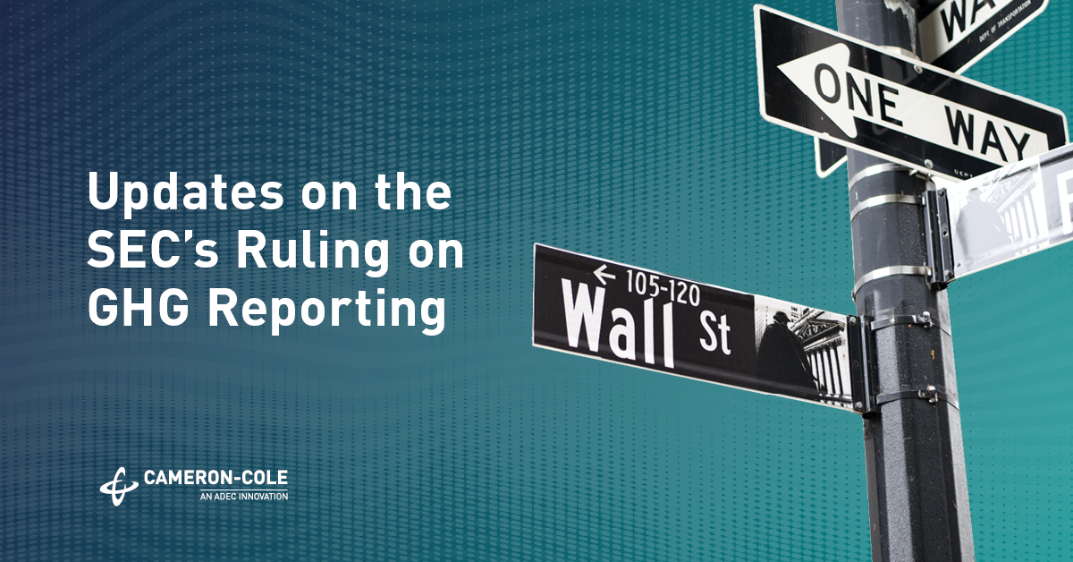Updates on the SEC's Ruling on GHG Repor - Cameron-Cole